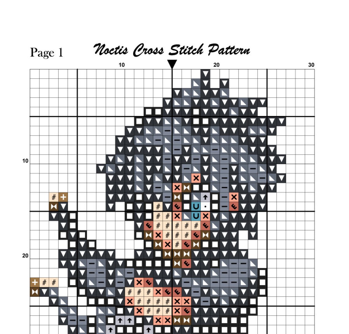 Final Fantasy Cross Stitch Pattern, Nocits Cross Stitch, Game Cross ...
