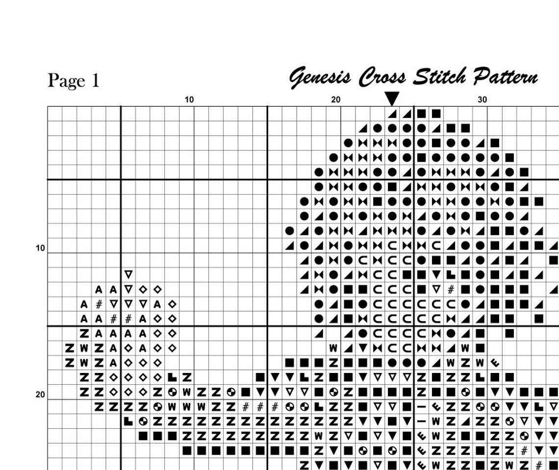 Final Fantasy Cross Stitch Pattern, Genesis Cross Stitch, Game Cross ...