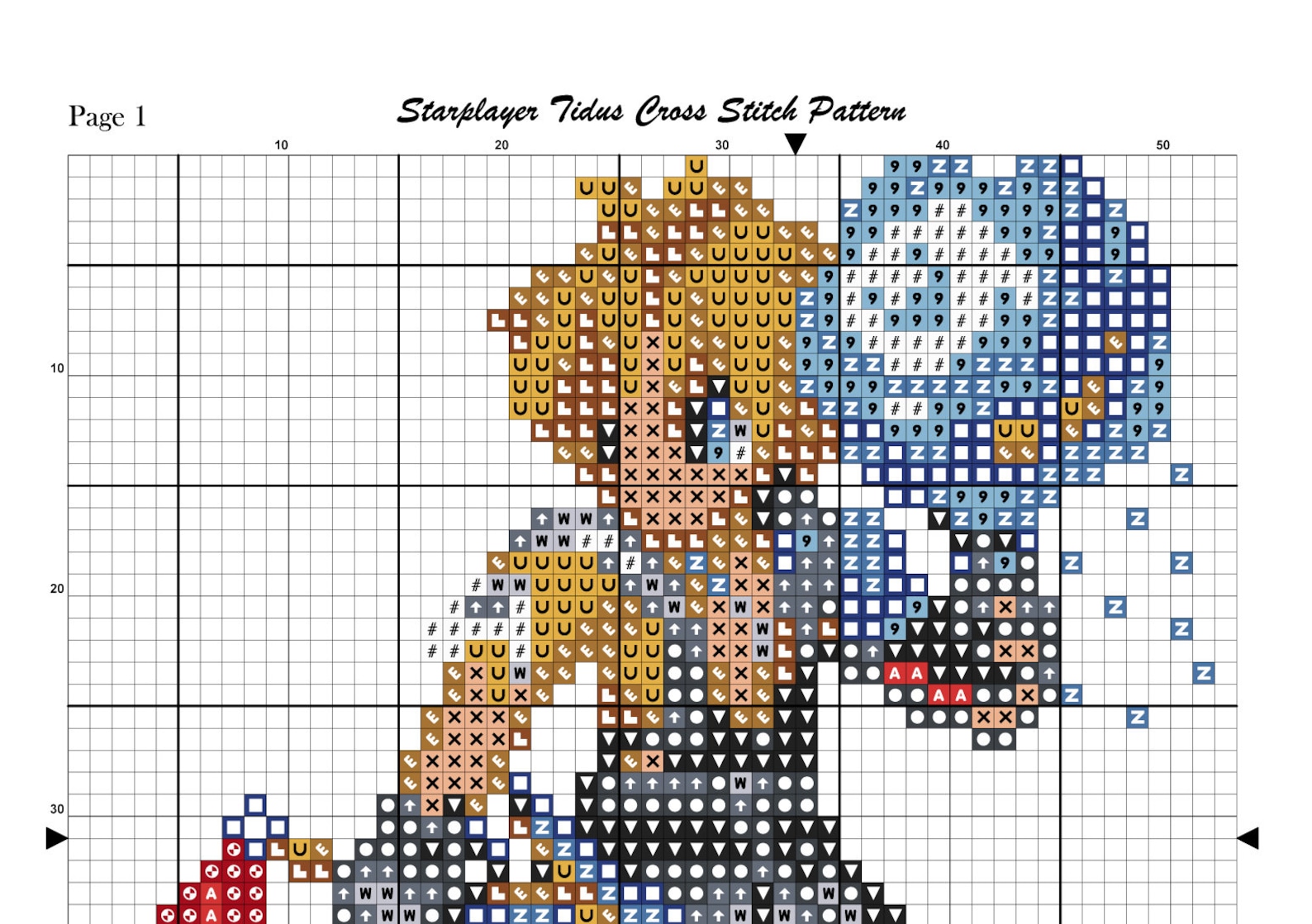 Final Fantasy Cross Stitch Pattern Tidus Cross Stitch Game - Etsy
