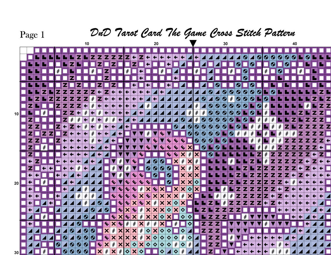 Dungeons and Dragons Cross Stitch Pattern Tarot Cross Stitch - Etsy