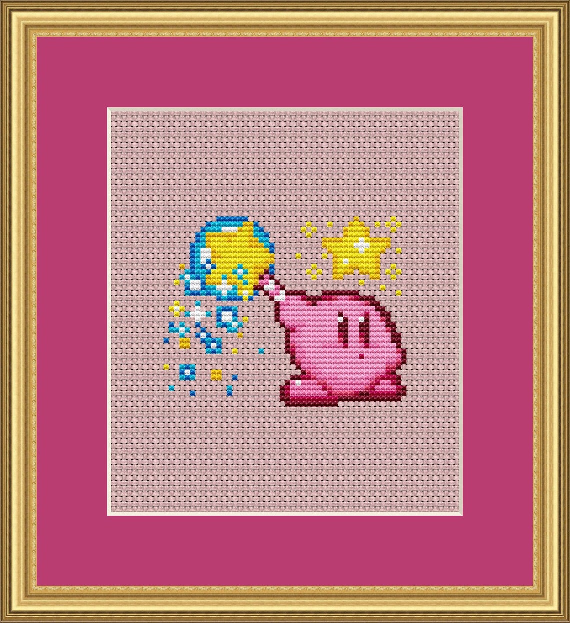 Kirby Cross Stitch Pattern Gaming Cross Stitch Smash Bros - Etsy
