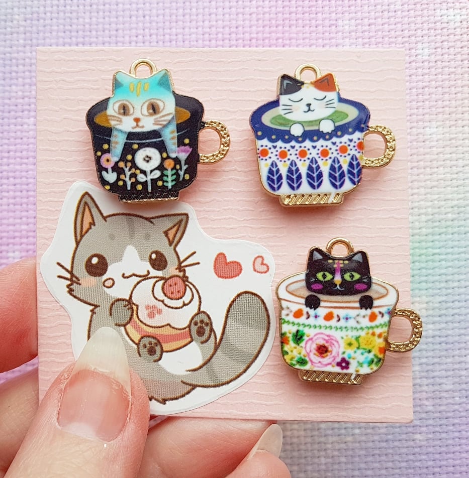 Cat Needle Minder Set Enamel Needle Minder Anime Needle Etsy