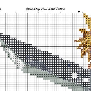 Final Fantasy 7 Cross Stitch Pattern Set, Cloud Cross Stitch, Game ...