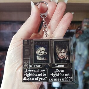 Resident Evil 4 Keychain, Leon Kennedy Keychain, Pixel Art Keychain ...