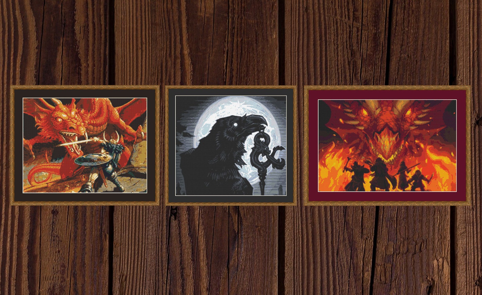 Dungeons and Dragons Cross Stitch Pattern Set Dnd Cross | Etsy