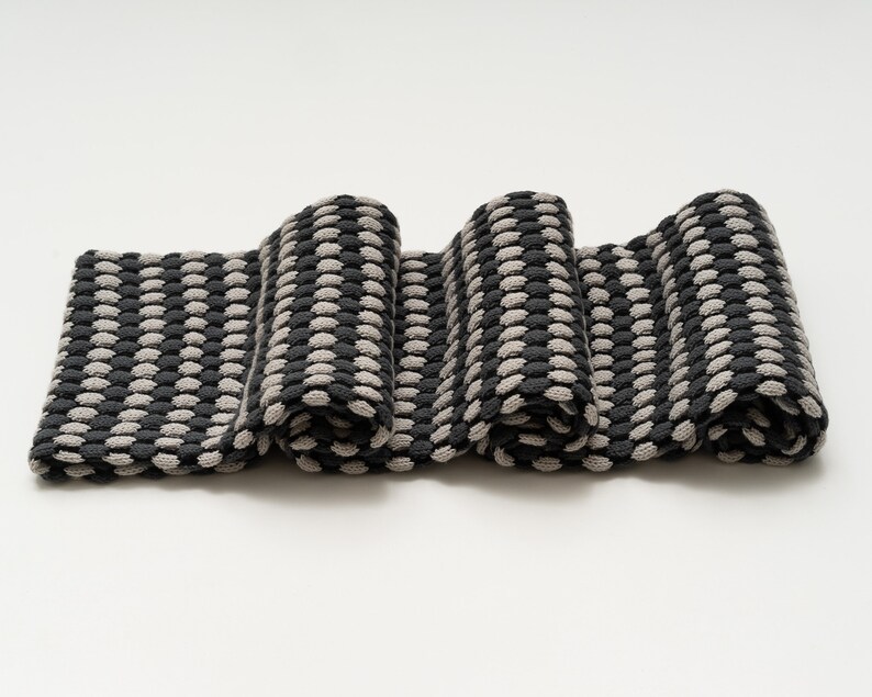 Women's Light Grey Slate Grey and Black Cotton Infinity - Etsy