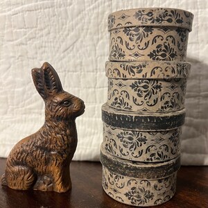 Distressed Paper Mache Boxes 2 3/4 X 1 1/2 Black Damask - Etsy