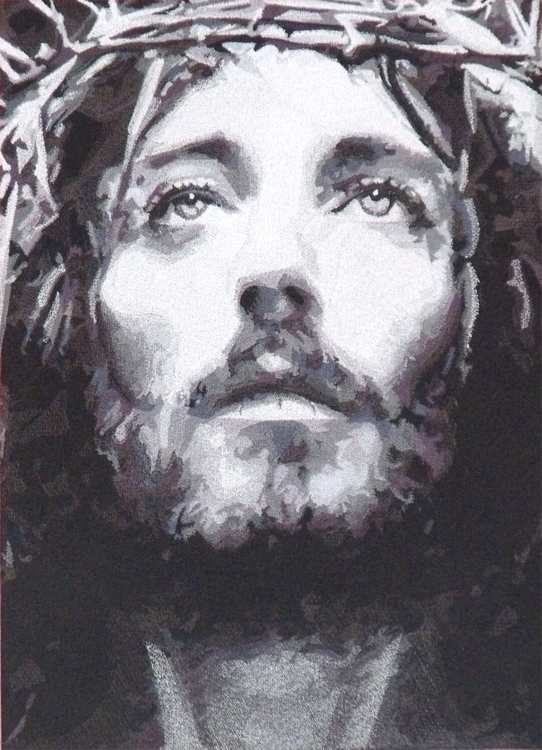 Jesus, Custom Portrait Embroidery, Big Embroidered Portrait Custom ...