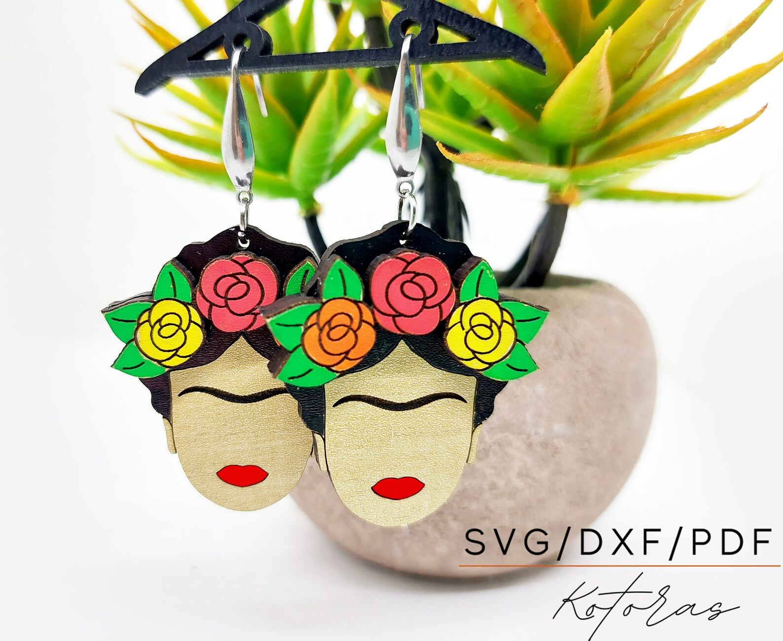 Frida Kahlo Engraved Earrings, Laser Cut SVG, DXF, Pdf - Etsy
