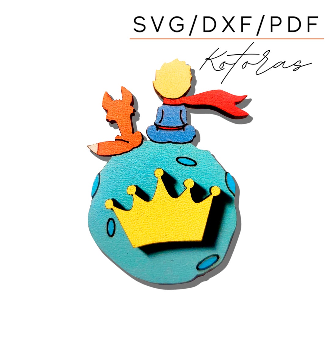 The Little Prince Pin for Laser Cut and Engrave Wood Svg, Laser Cut Svg ...