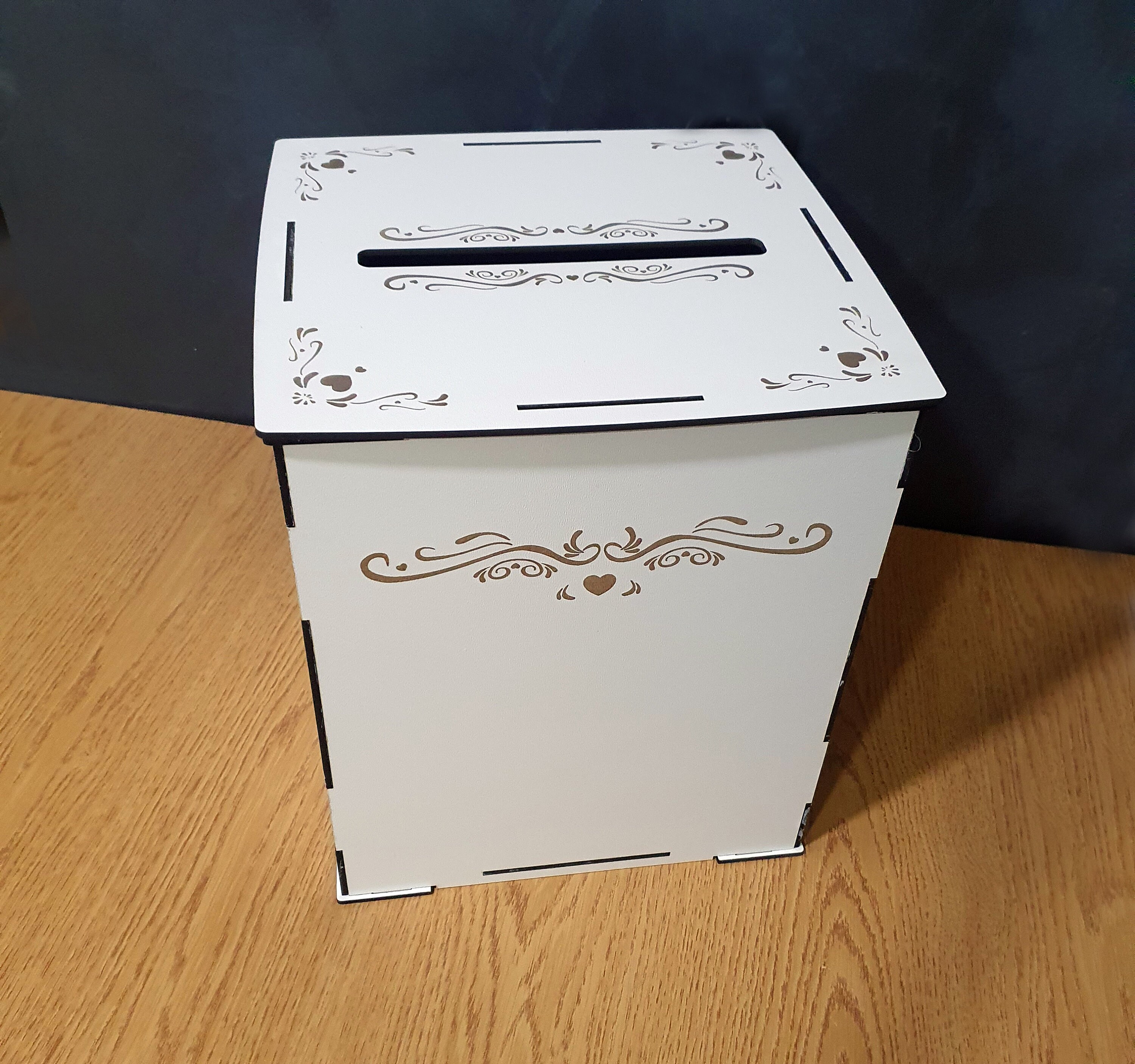 Wooden Card Box Wedding and Birthday Gift Box Laser Cut - Etsy