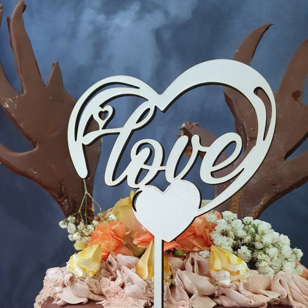 LOVE and Heart Shape Laser and Glowforge Cut Digital File - Etsy