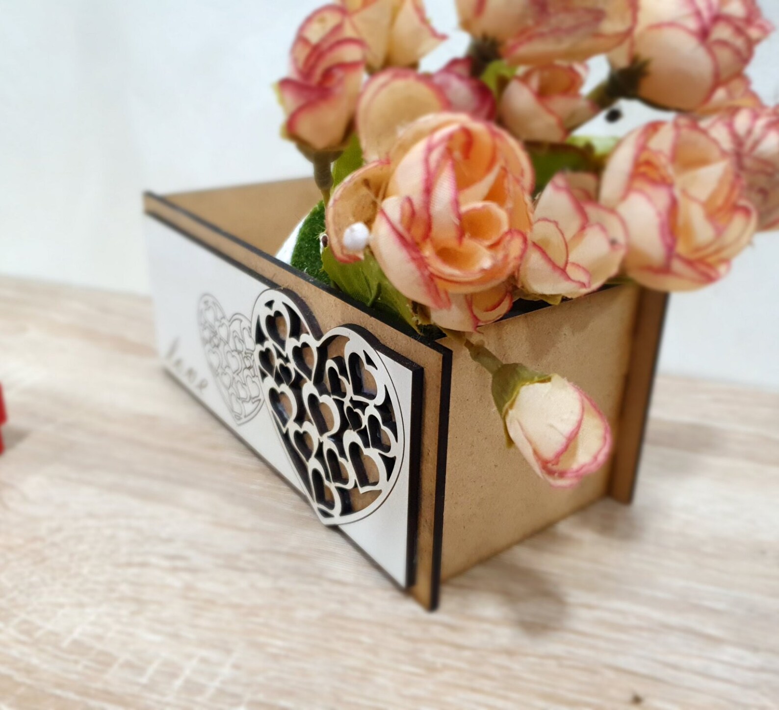 Love Gift and Flower Box Dxf Cdr Svg Ai - Etsy