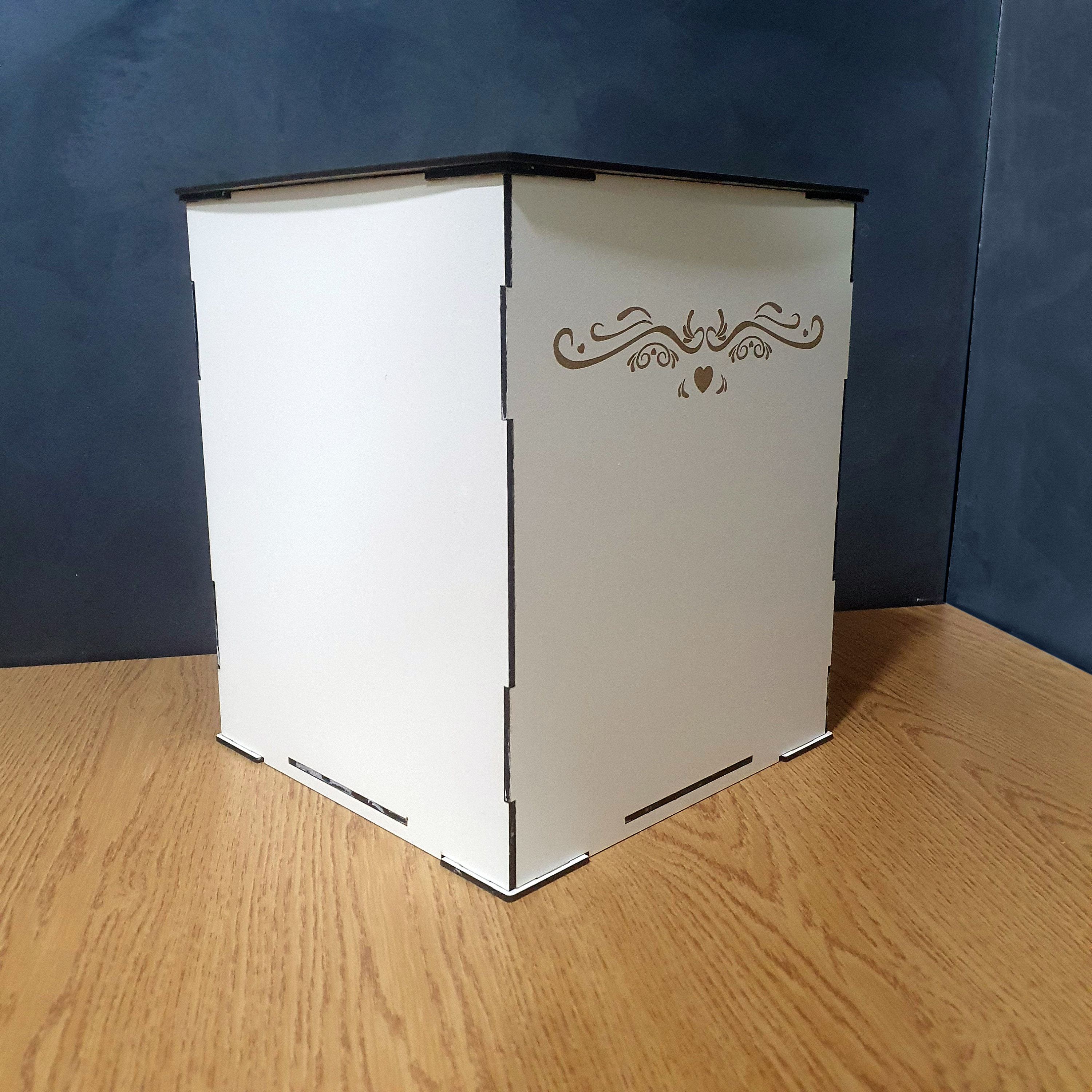 Wooden Card Box Wedding and Birthday Gift Box Laser Cut - Etsy