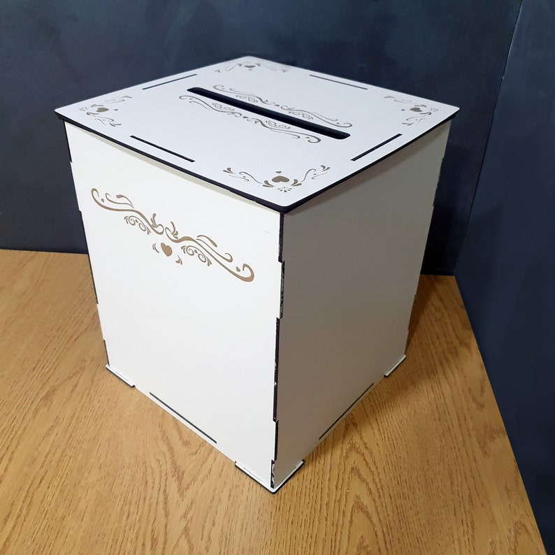 Wooden Card Box Wedding and Birthday Gift Box Laser Cut - Etsy