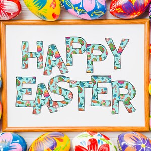 Easter Egg Doodle Letters - Printable PNG Alphabet (instant Download ...