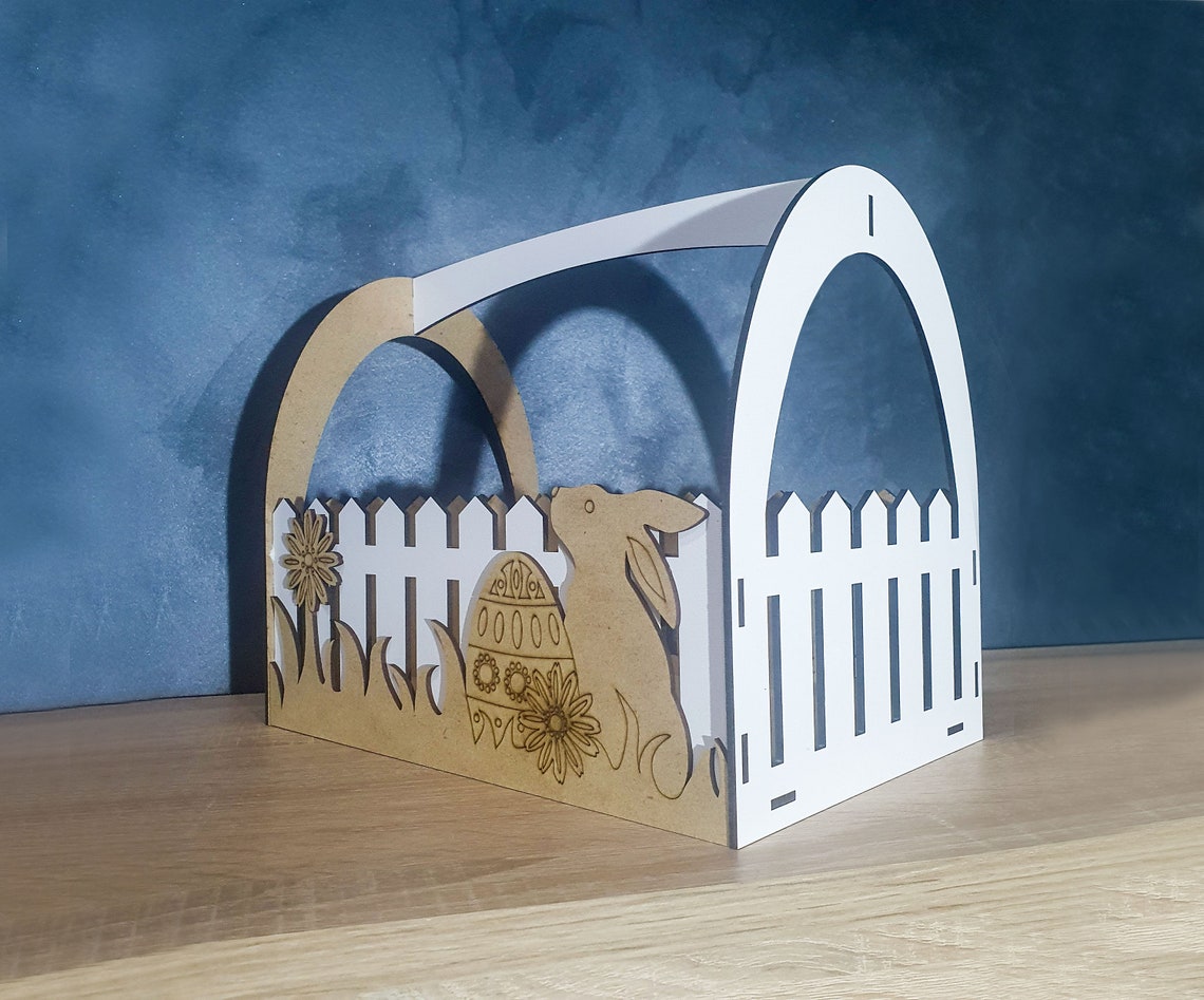 Easter Basket Laser Cut File for a Material Thickness of 3mm - Etsy