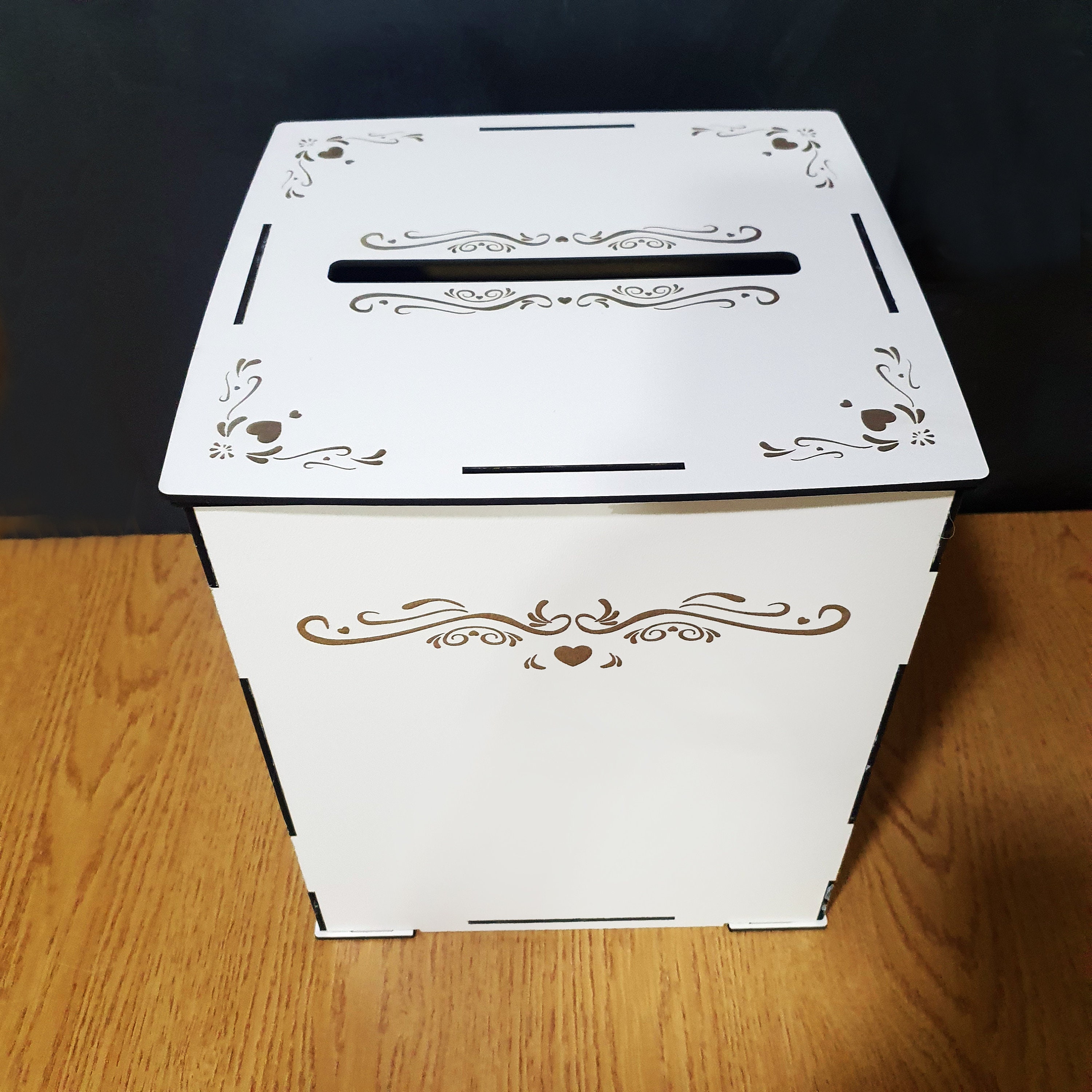 Wooden Card Box Wedding and Birthday Gift Box Laser Cut - Etsy