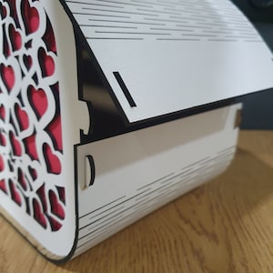 Wooden Card Box , Wedding and Birthday Gift Box, Laser Cut File Svg Dxf ...