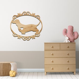 Dachshund Dog Wall Sign I Vector Art Dog Vinil I Laser Cut File DXF ...