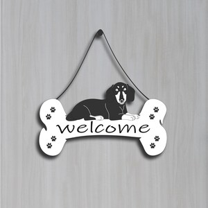 Dachshund Bone Welcome Door Hanger - Home Decor - Laser Cut File Dxf ...