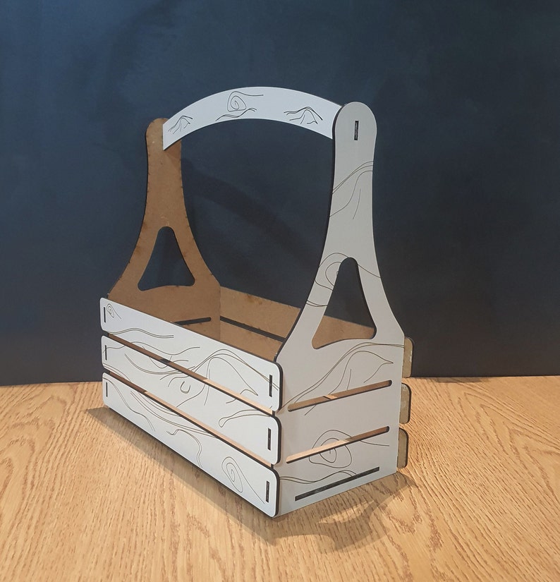 Flower Box With Handle Digital File for Laser and CNC Dxf - Etsy