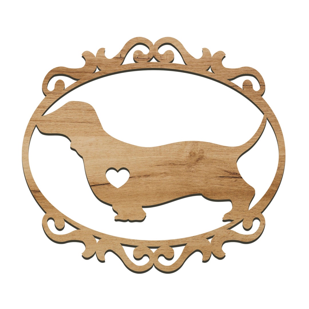 Dachshund Dog Wall Sign I Vector Art Dog Vinil I Laser Cut File DXF ...