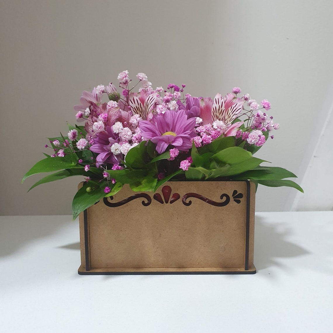 Wood Gift and Flower Box. Digital Dxf Cdr Ai Svg and Pdf - Etsy