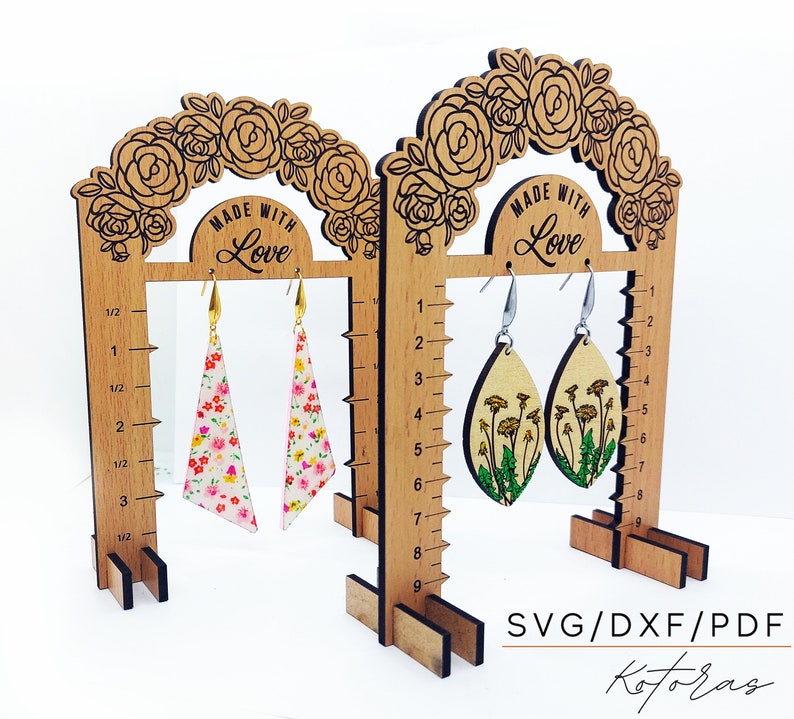 Earring Display Stand SVG Laser Cut File, Arch Design (3mm) - Etsy