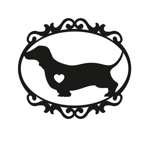 Dachshund Dog Wall Sign I Vector Art Dog Vinil I Laser Cut File DXF ...