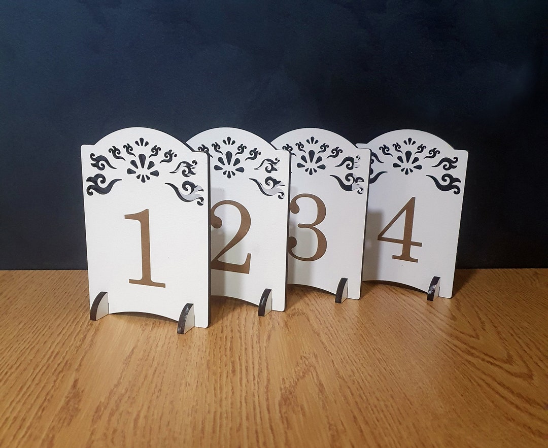 Laser Cut Wedding Table Numbers - Digital Dxf Cdr Svg Pdf Ai File - Etsy