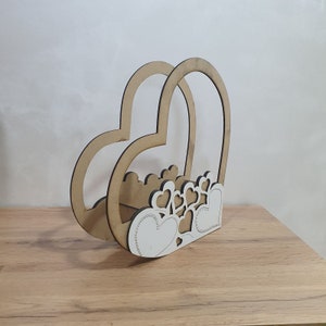 Caja de corazón Archivo digital dxf CNC y corte láser - Etsy México