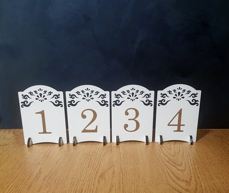 Laser Cut Wedding Table Numbers - Digital Dxf Cdr Svg Pdf Ai File - Etsy