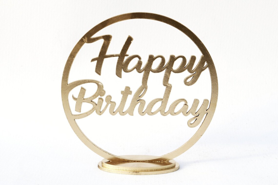 Happy Birthday Cake Topper Digital Download Vector File Cake - Etsy