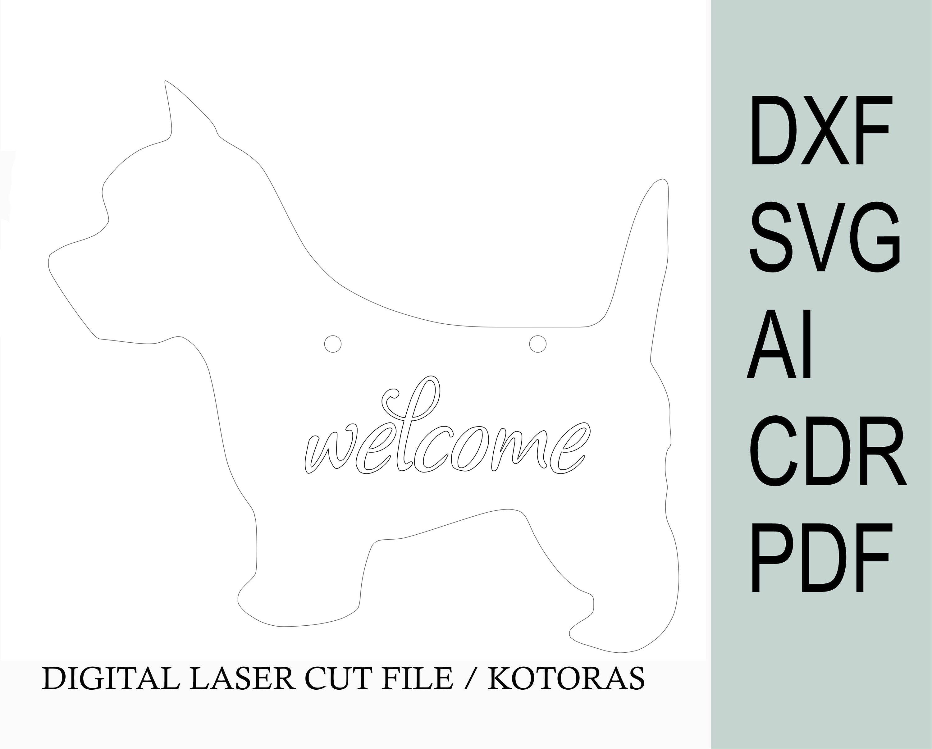 Westie Welcome Door Hanger - Home Decor - Laser Cut File Dxf , Svg - Etsy