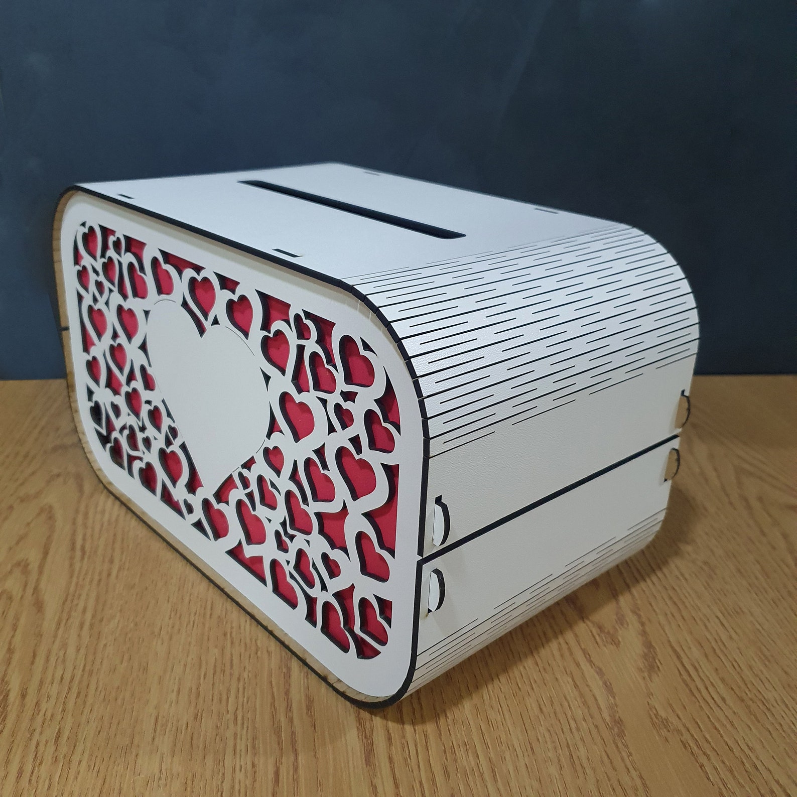 Wooden Card Box , Wedding and Birthday Gift Box, Laser Cut File Svg Dxf ...