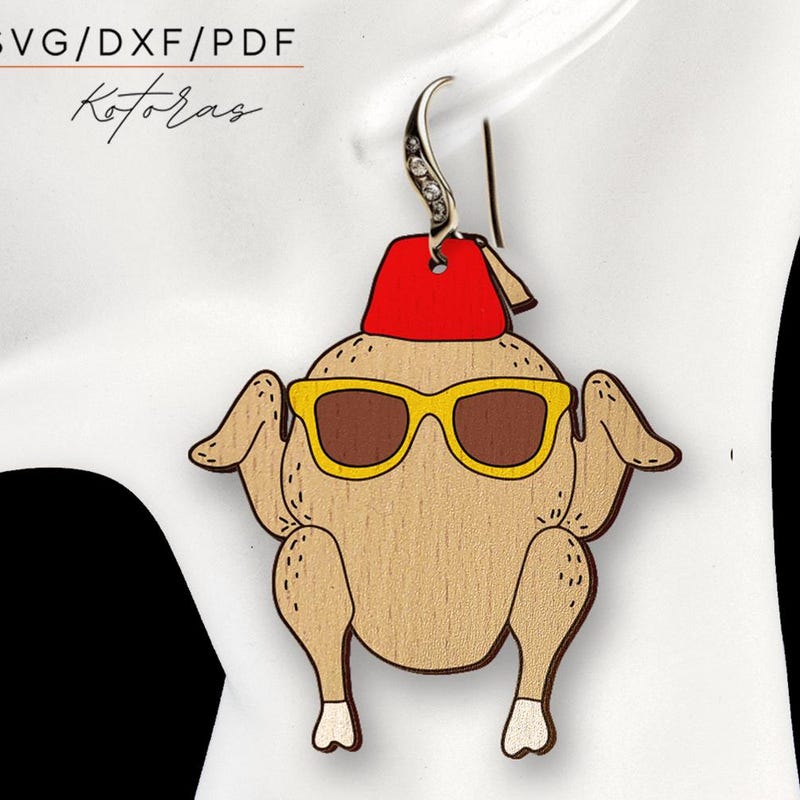 Cat Turkey Earring - Etsy