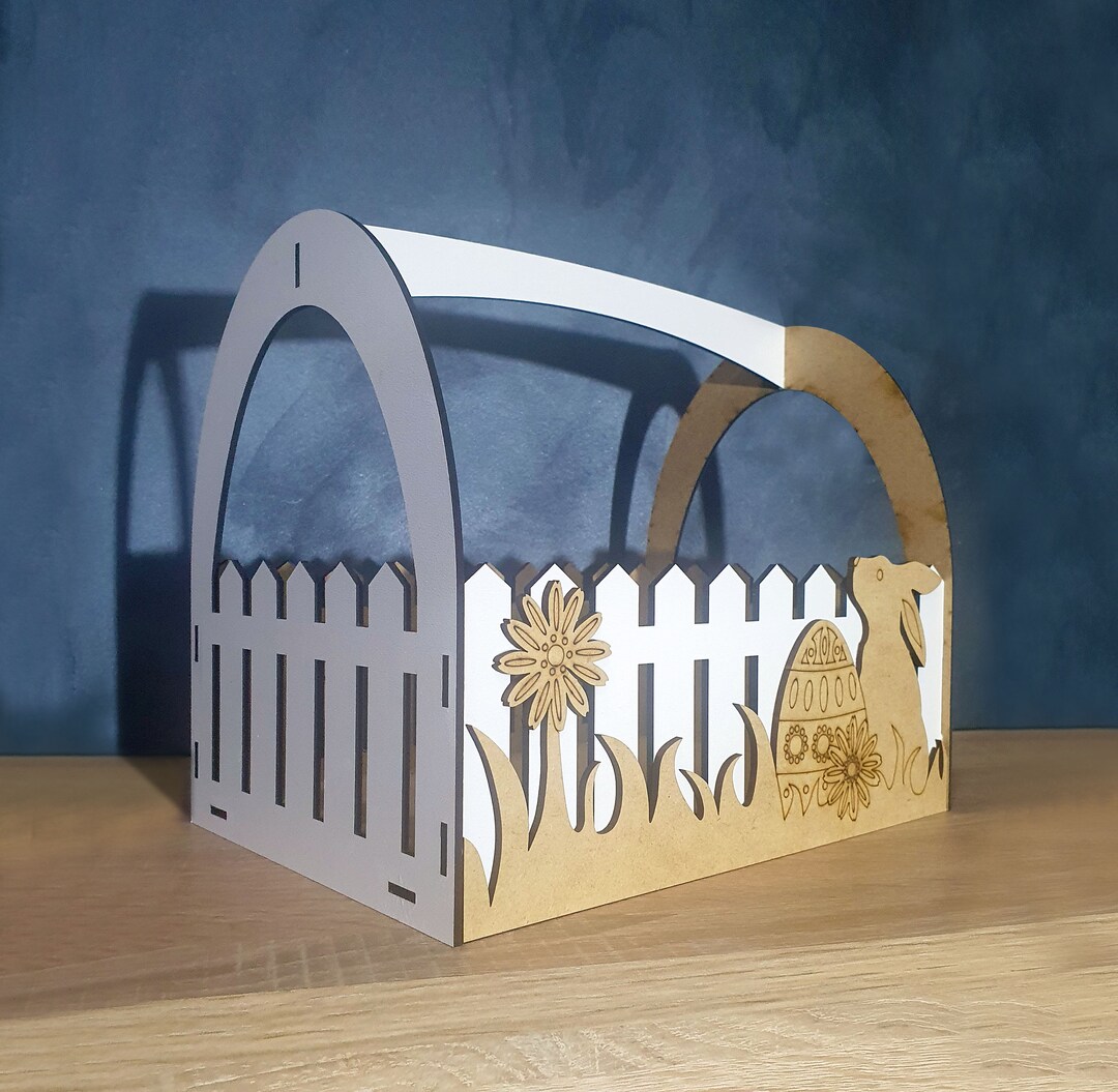 Easter Basket, Laser Cut File for a Material Thickness of 3mm - Etsy