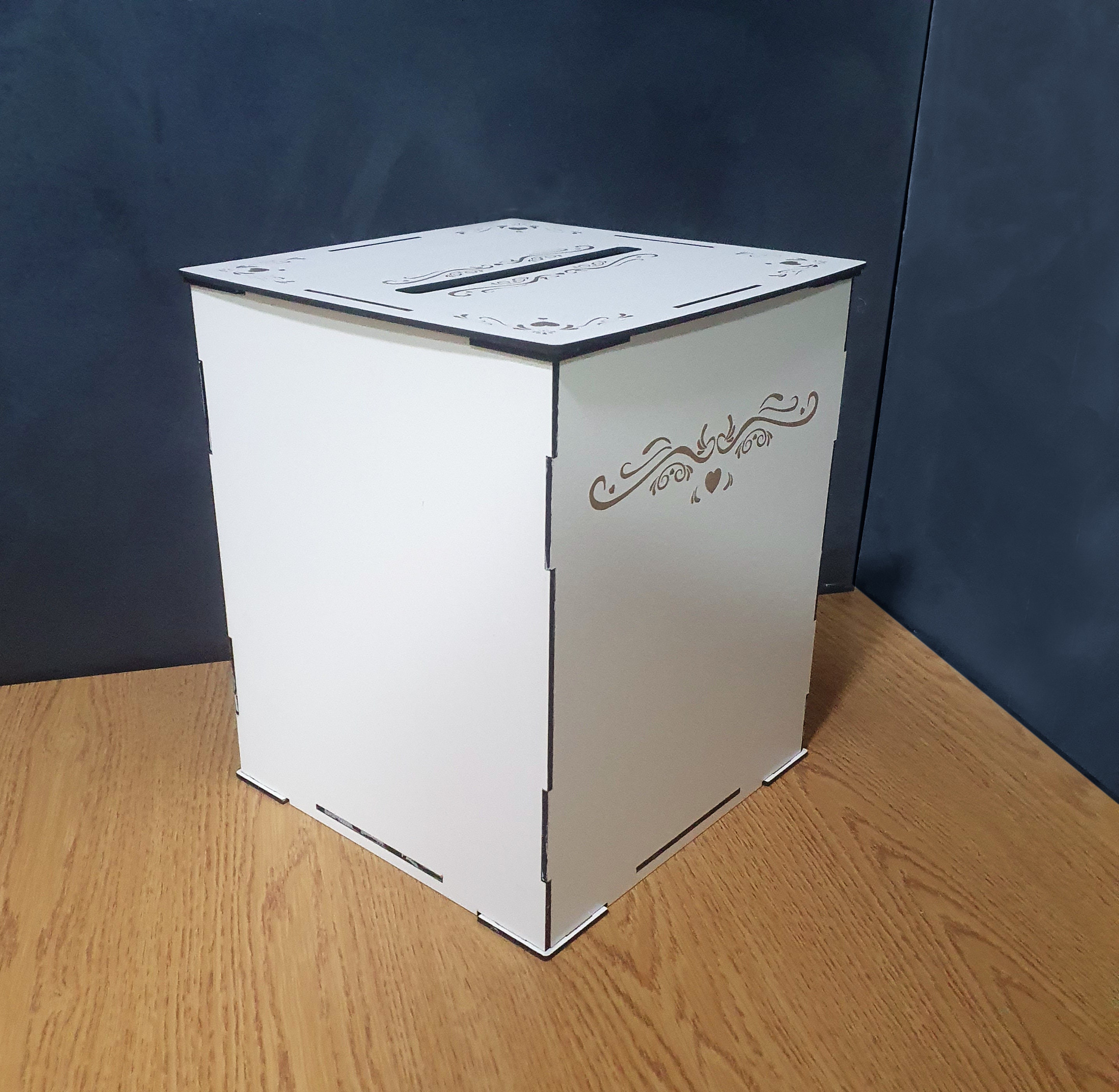 Wooden Card Box Wedding and Birthday Gift Box Laser Cut - Etsy