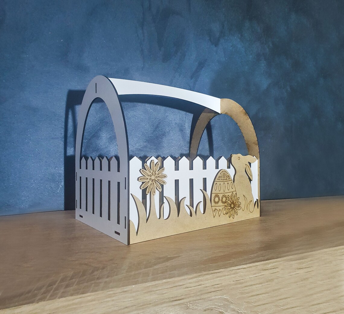 Easter Basket Laser Cut File for a Material Thickness of 3mm - Etsy