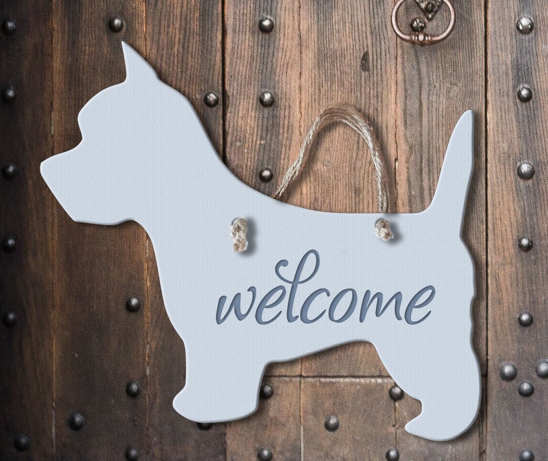 Westie Welcome Door Hanger - Home Decor - Laser Cut File Dxf , Svg - Etsy