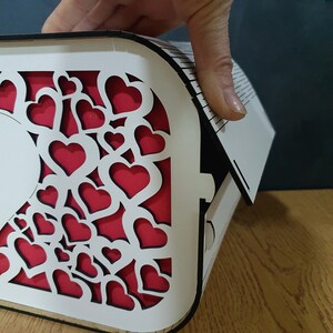 Wooden Card Box , Wedding and Birthday Gift Box, Laser Cut File Svg Dxf ...