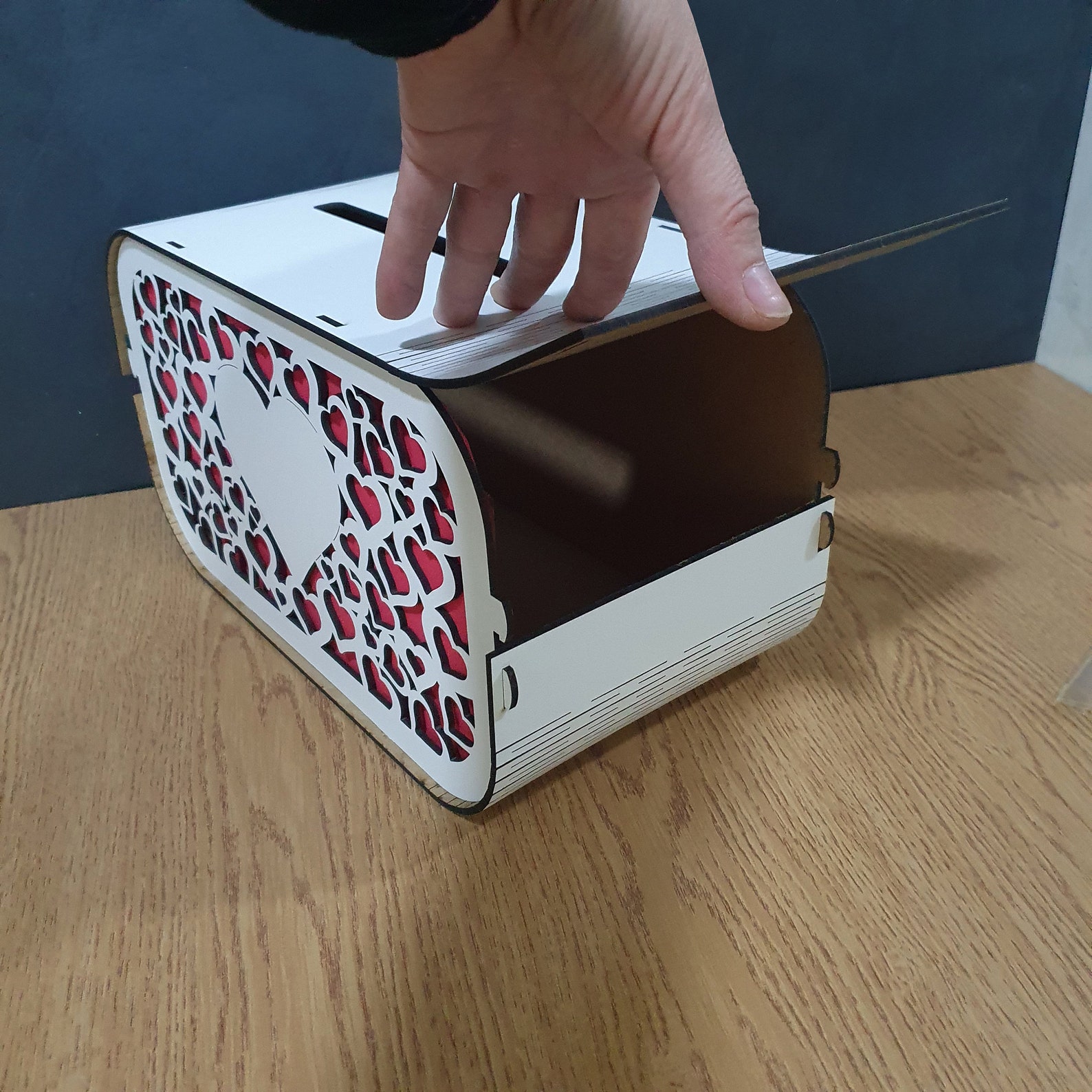 Wooden Card Box , Wedding and Birthday Gift Box, Laser Cut File Svg Dxf ...