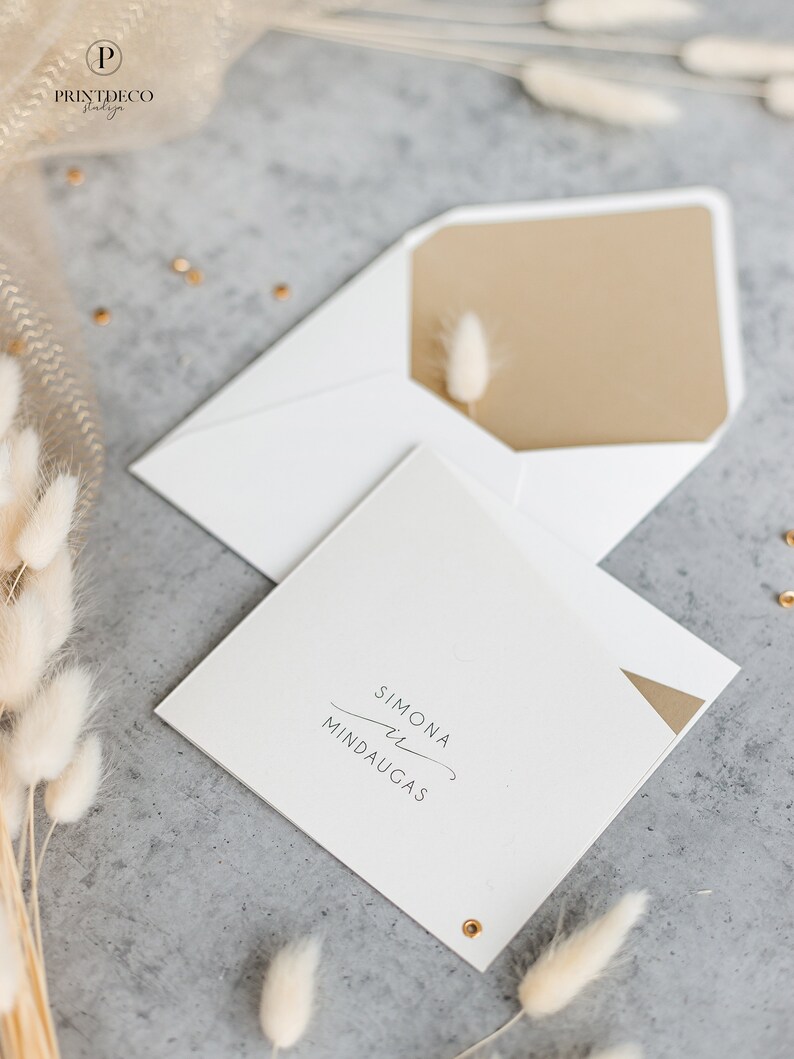 Rotating Invitation / Minimal Design Wedding Invitation / Boho - Etsy