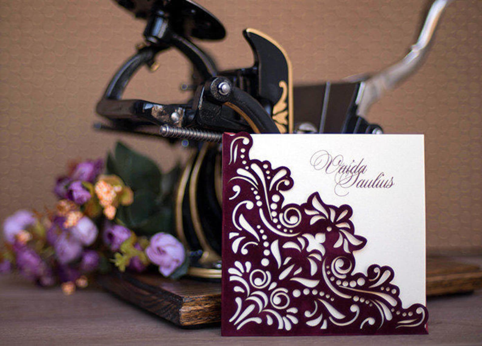 Fancy VELVET Paper Invitation Laser Cut Pocket Invitations - Etsy