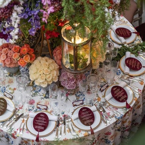 Velvet Menu With Gold Stamping Foil With Tassel, Velvet Letterpress ...