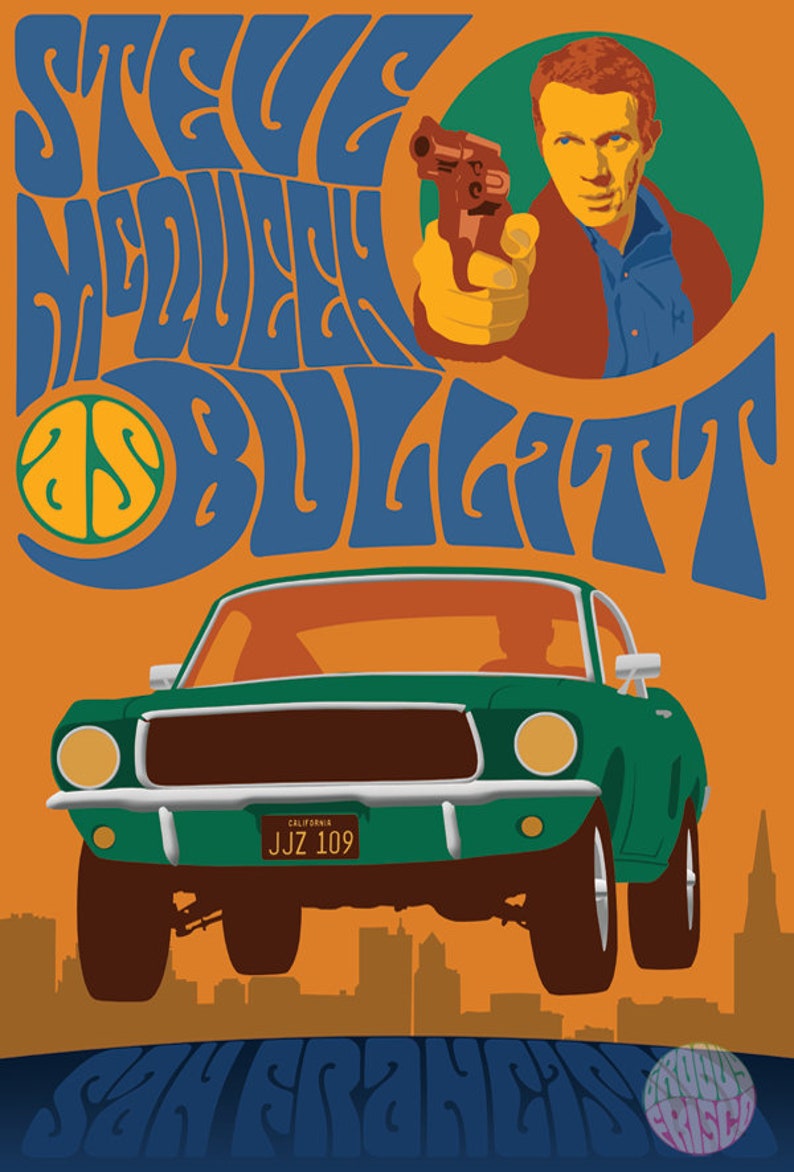 Steve Mcqueen as Bullitt Magnet - Etsy
