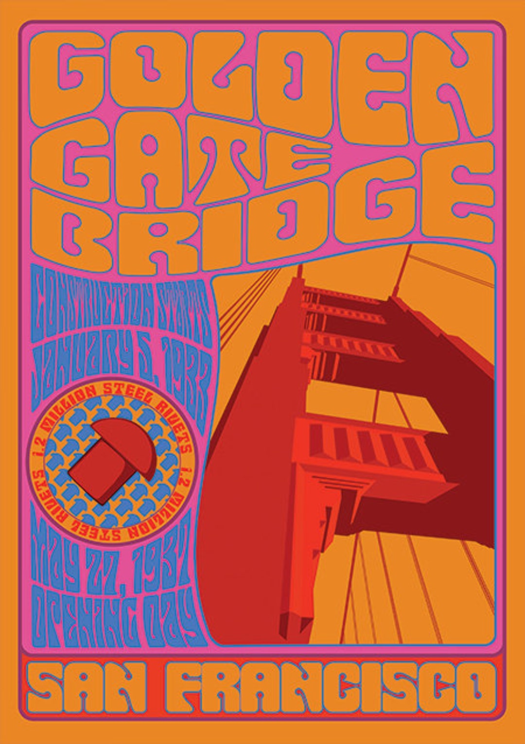 Golden Gate Bridge Sticker - Etsy