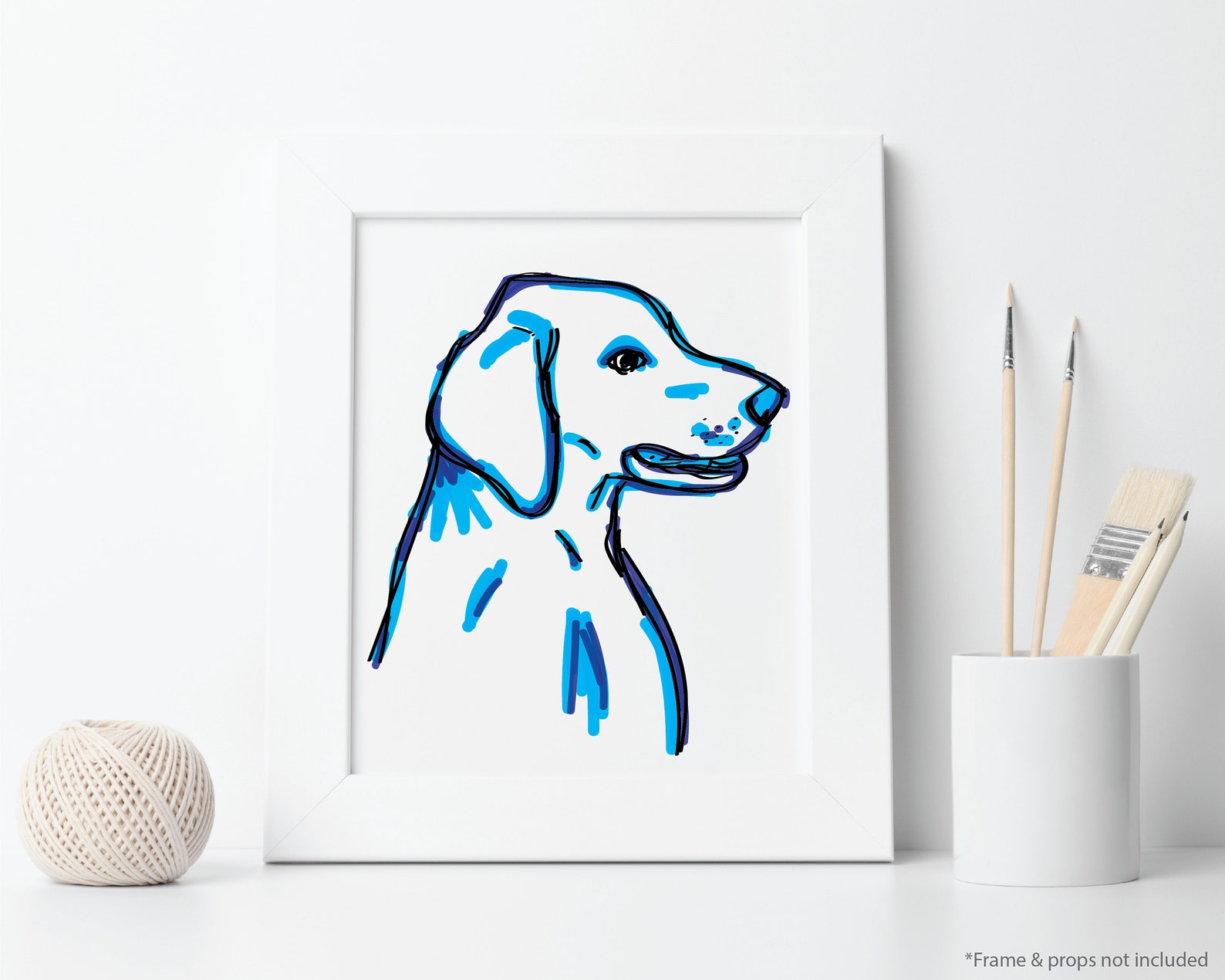 Custom Pop Art Pet Portrait 2 Color Illustration, Printable Digital ...