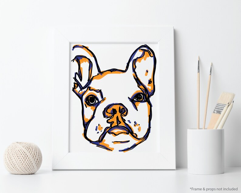 Custom Pop Art Pet Portrait 2 Color Illustration, Printable Digital ...